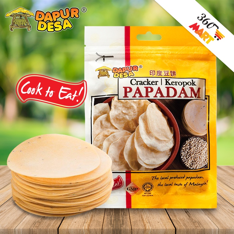 Dapur Desa PAPADAM/ PAPADOM/ APPALAM Spices Cracker Crispy Cracker ...