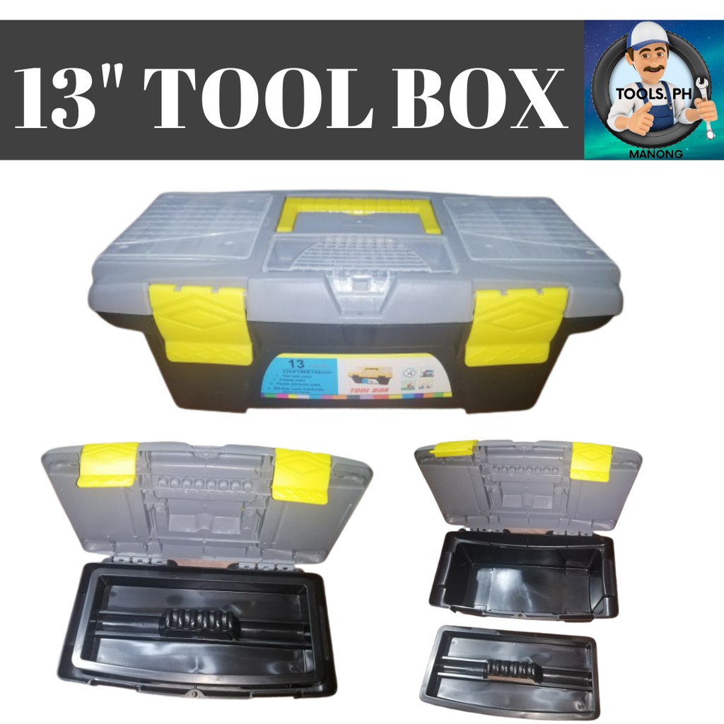 Jrshopeeph Tool Box 13" (Lagayan ng mga Tools) 10Kg Capacity Heavy Duty ...