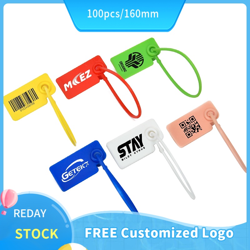 100pcs Disposable Plastic Seal, Custom Clothing Security Tag, Numbered ...