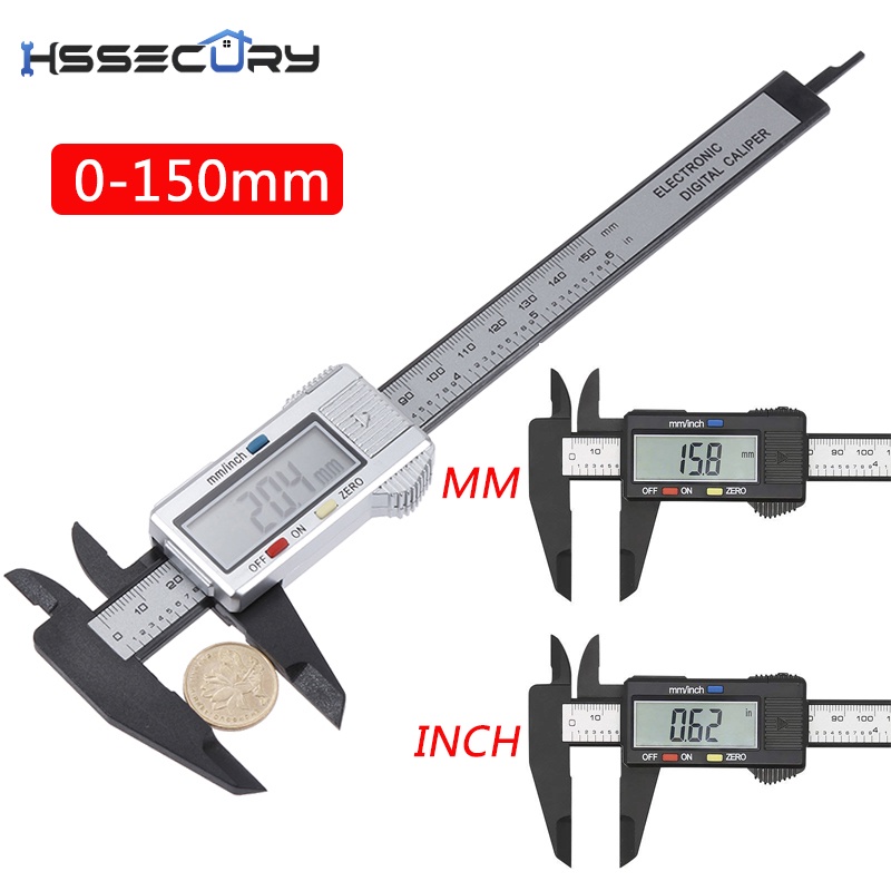 Digital Caliper Electronic Vernier Caliper 150mm Micrometer Digital ...
