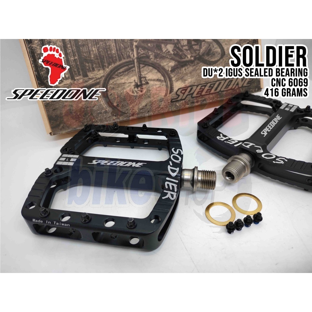 SPEEDONE FLAT PEDAL (SOLDIER/PILOT) (SEALED BEARING) | Shopee Philippines