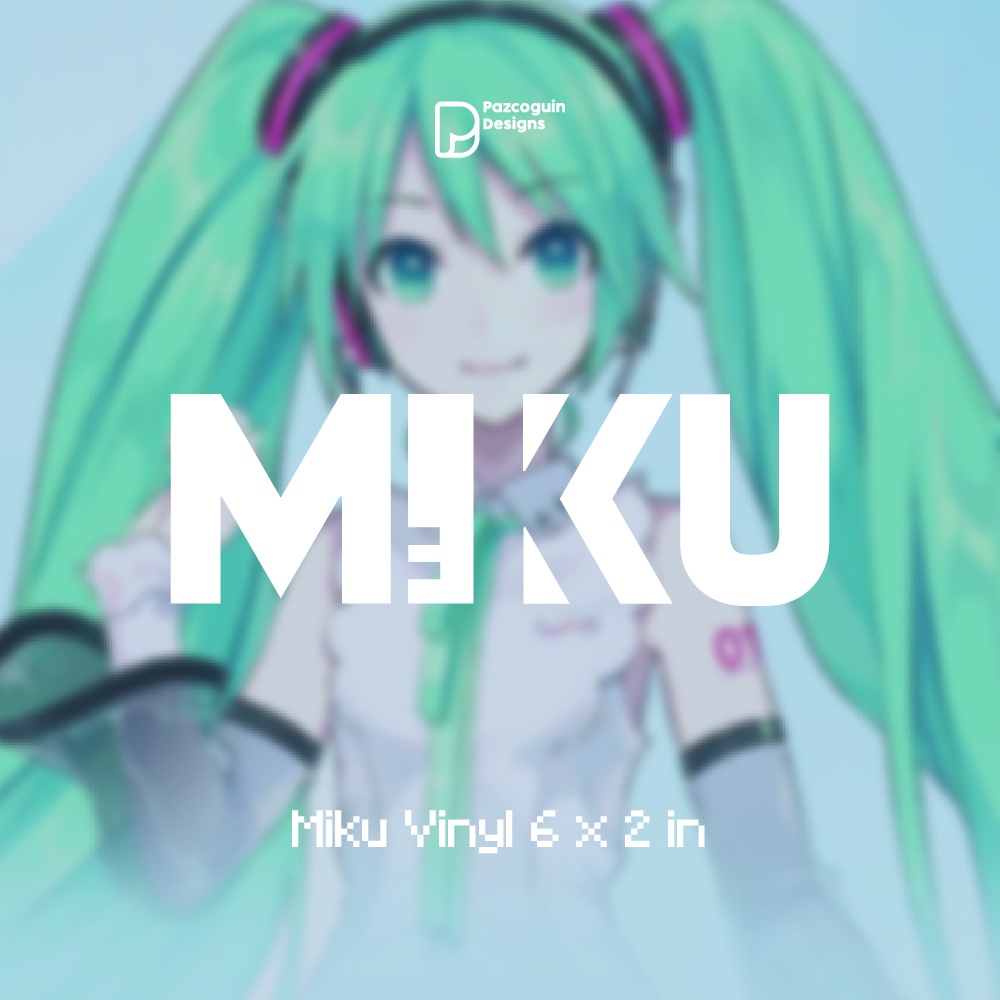 Hatsune Miku Vinyl Sticker Decal : MIKU | Shopee Philippines