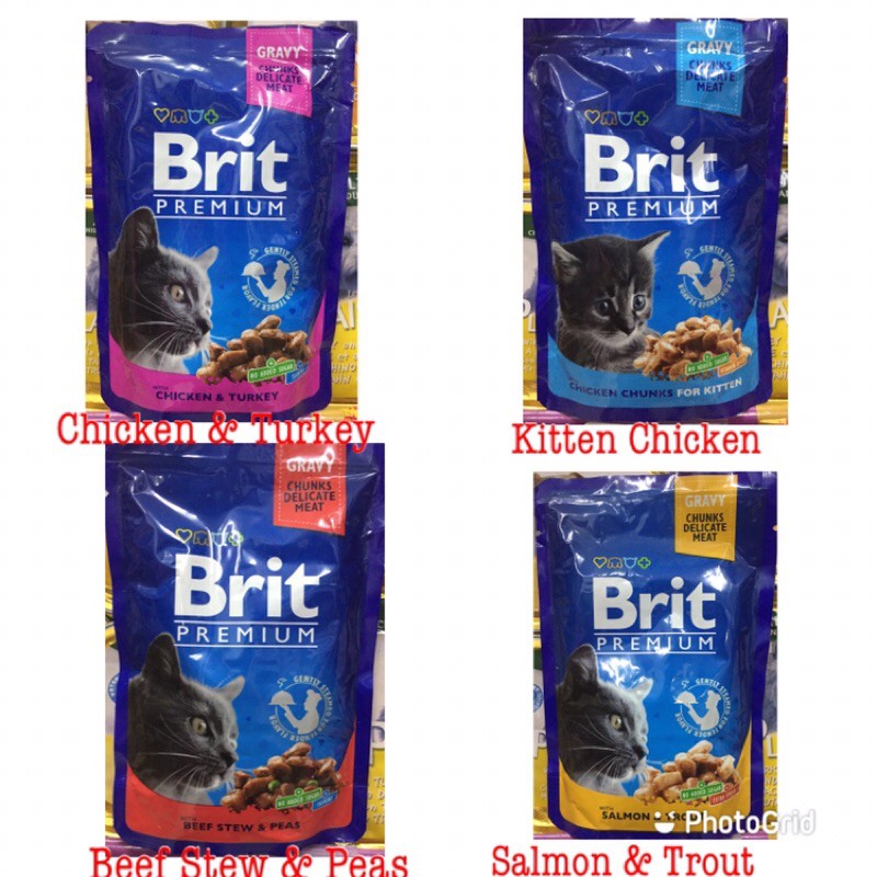 Brit Premium Cat Wet Food Chunks with Gravy 100g. | Shopee Philippines