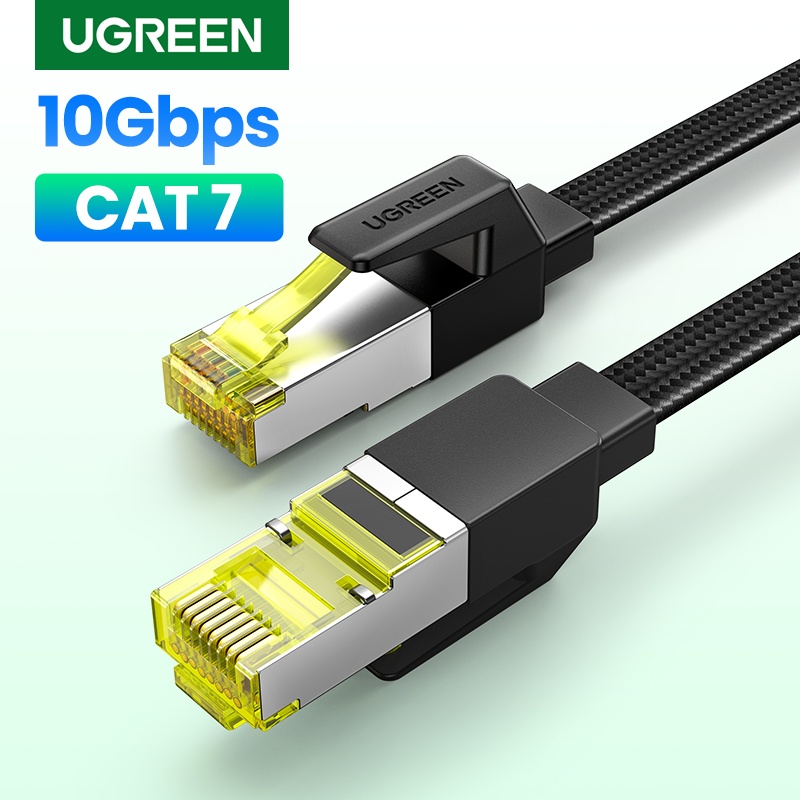 UGREEN CAT7 10Gbps Flat Durable High Speed Patch Ethernet Cable Cord ...