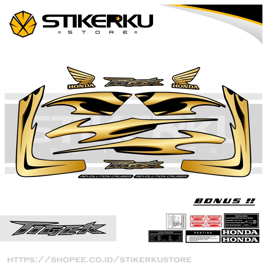 Tiger REVO STRIPING 2008 - 2010 / TIGER REVO STICKER / TIGER REVO ...