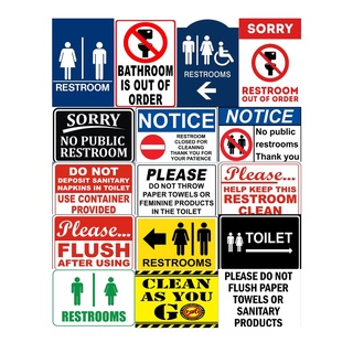 Restroom Toilet CR Powder Room Signages (Laminated Signage and ...