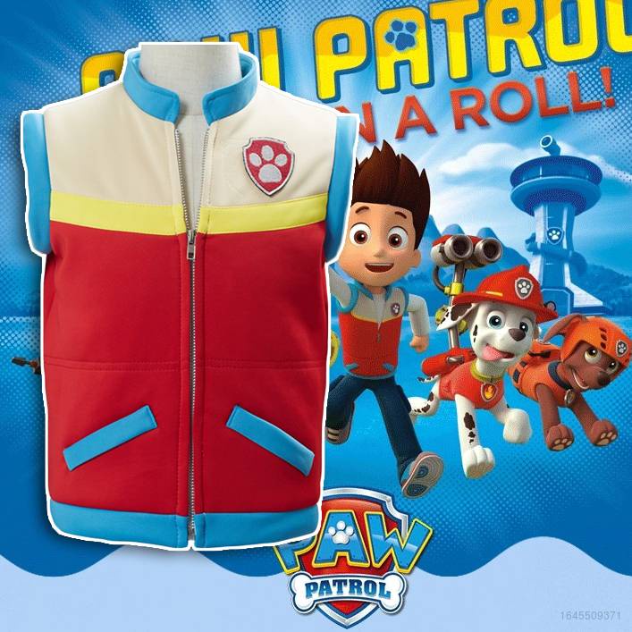 Anime PAW Patrol Cosplay Ryder Sleeveless Jacket Costume Kids Adult ...