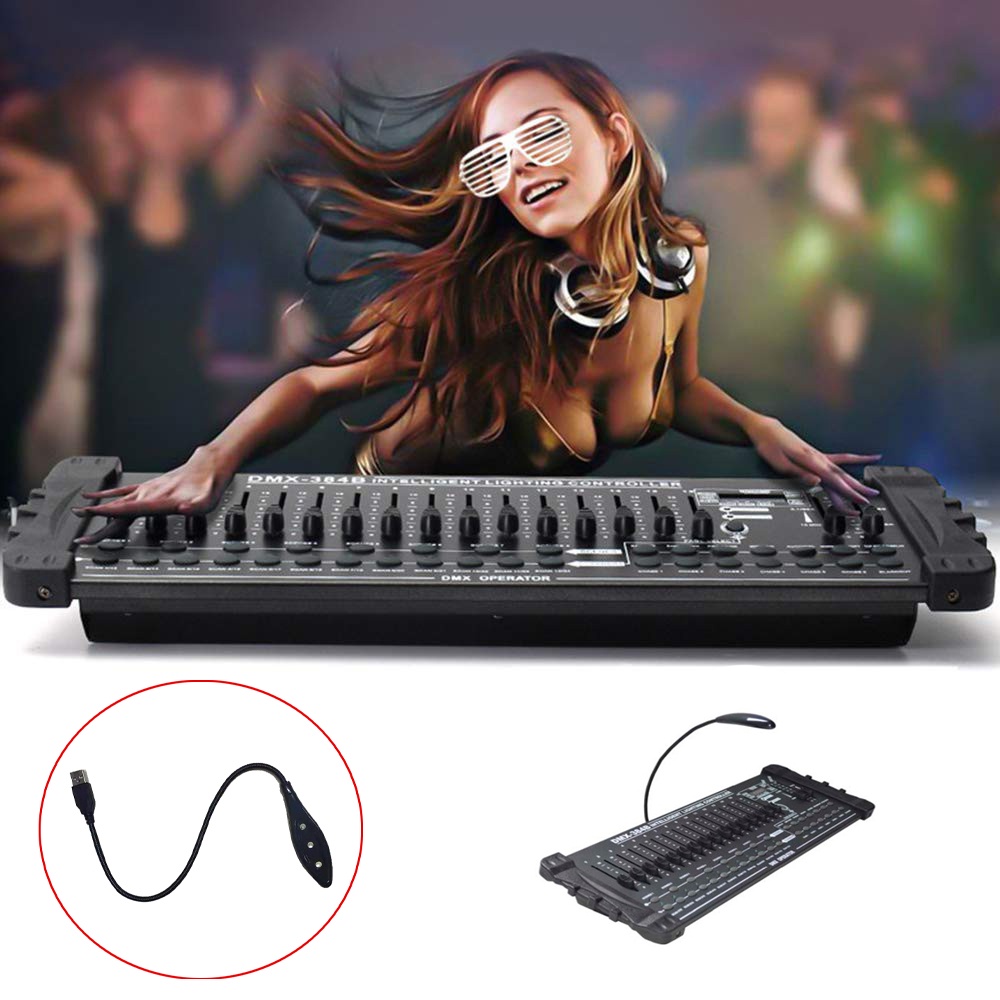 DMX-384B Professional Lighting Effect Controller 16DMX Channel DJ Party ...