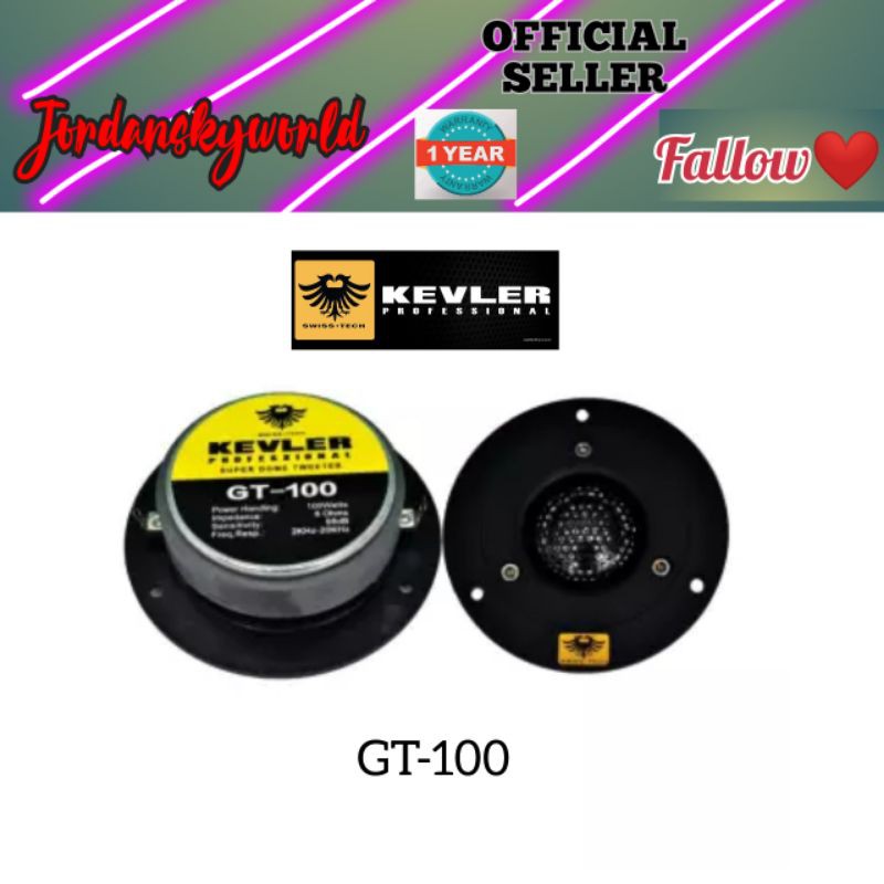 KEVLER GT-100 METAL DOME TWEETER 3 KEVLER GT-100 METAL DOME TWEETER 3