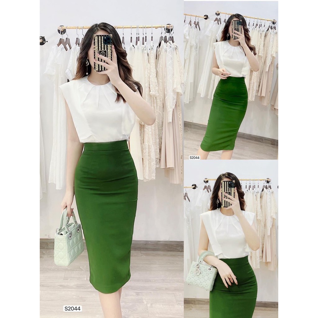 White shirt and pencil skirt Set S2044 - Mimo shop officially ...