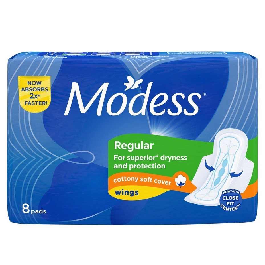 Modess Cottony Soft Regular Maxi with Wings 8's | Shopee Philippines