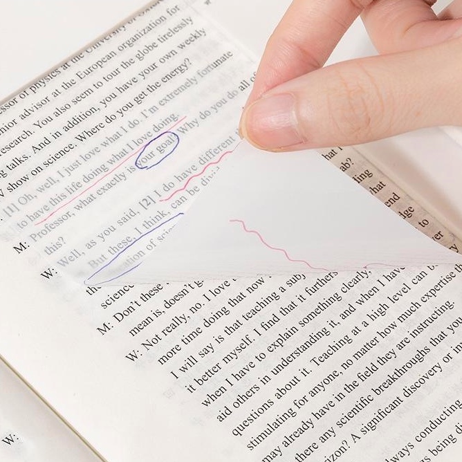 Transparent Sticky Notes Waterproof Post It Sticky Notes Memo Pad Study ...