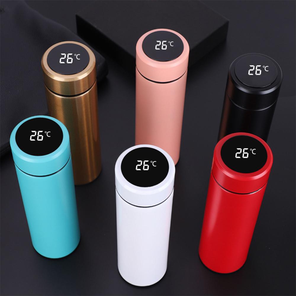 LED Tumbler 500ml Fashion Smart Thermos Bottle LED Display Vacuum ...
