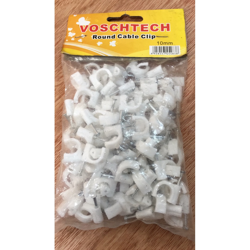 PVC CABLE CLIP CABLE CLAMP Cable Clip ( Round ) Voschtech | Shopee ...