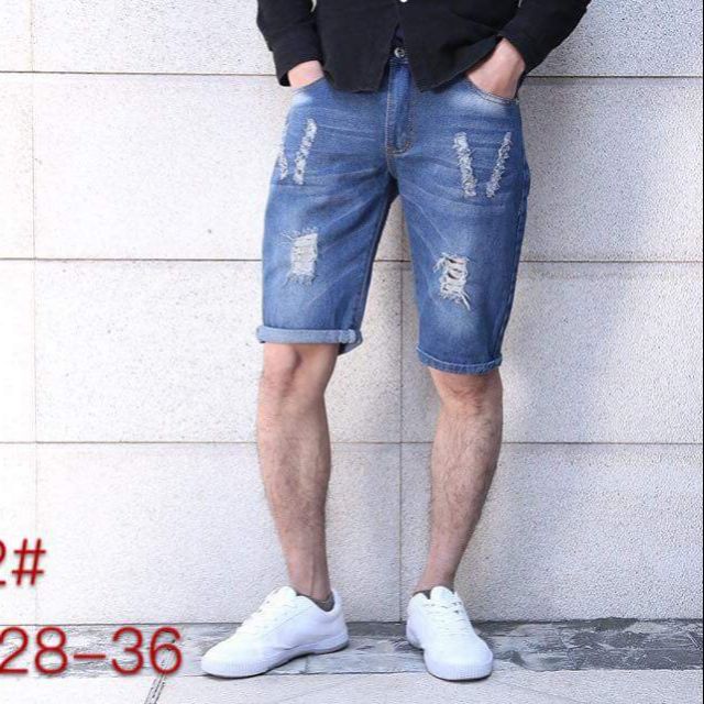 men's tokong tattered denim | Shopee Philippines