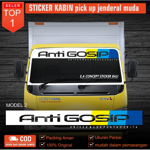 Anti-gossip sticker truck canter elf dutro and cool | Shopee Philippines