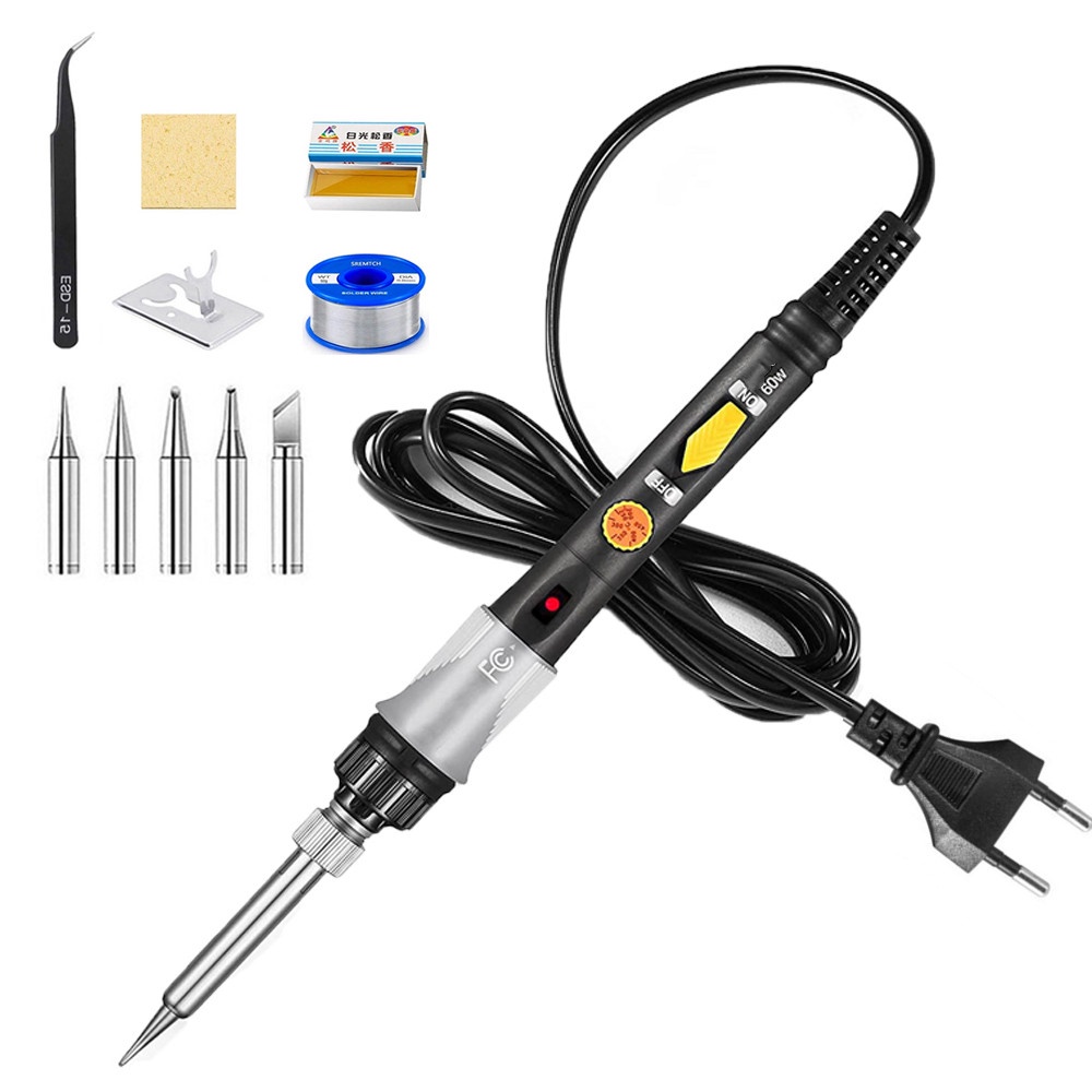 Soldering Iron Kit 60W Professional Soldering Irons Electric Solder ...