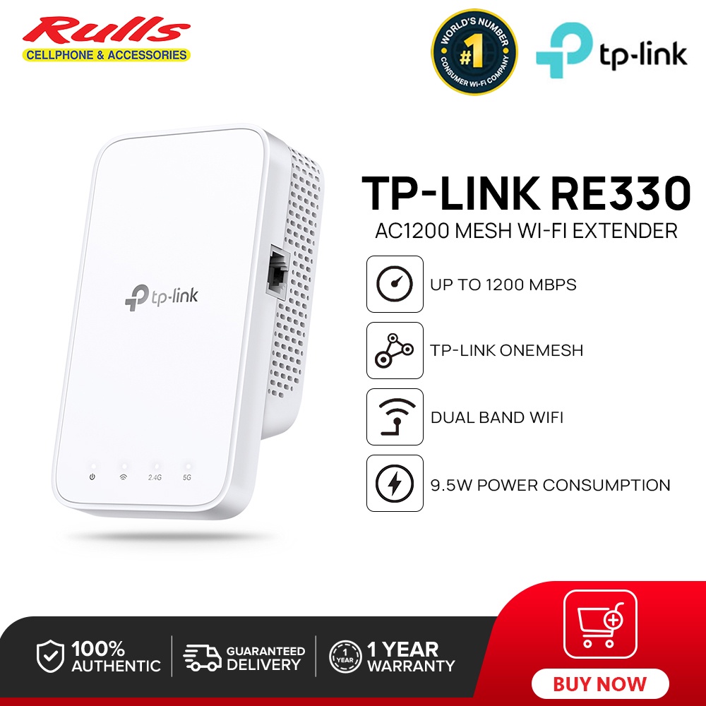 TP-Link RE330 AC1200 Mesh Wi-Fi Extender | Dual Band WiFi | Up to 1200 ...