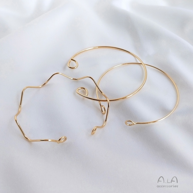 Pure Copper Wire Clad 14K Real Gold Color Retention C-Shaped Wave ...