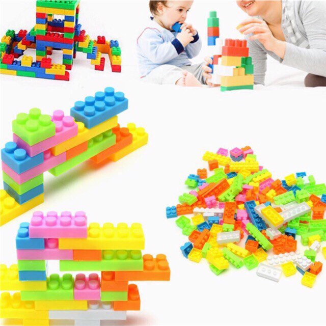 Mcmq Kid Plastic Block Puzzle Educational Building Bricks ABOUT 30PCS ...