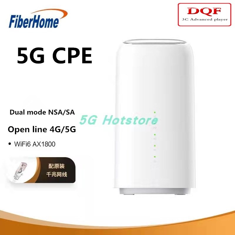 FiberHome 5G/4G CPE Cellular Wireless Router AX1800 Quad Core Wifi 6 ...