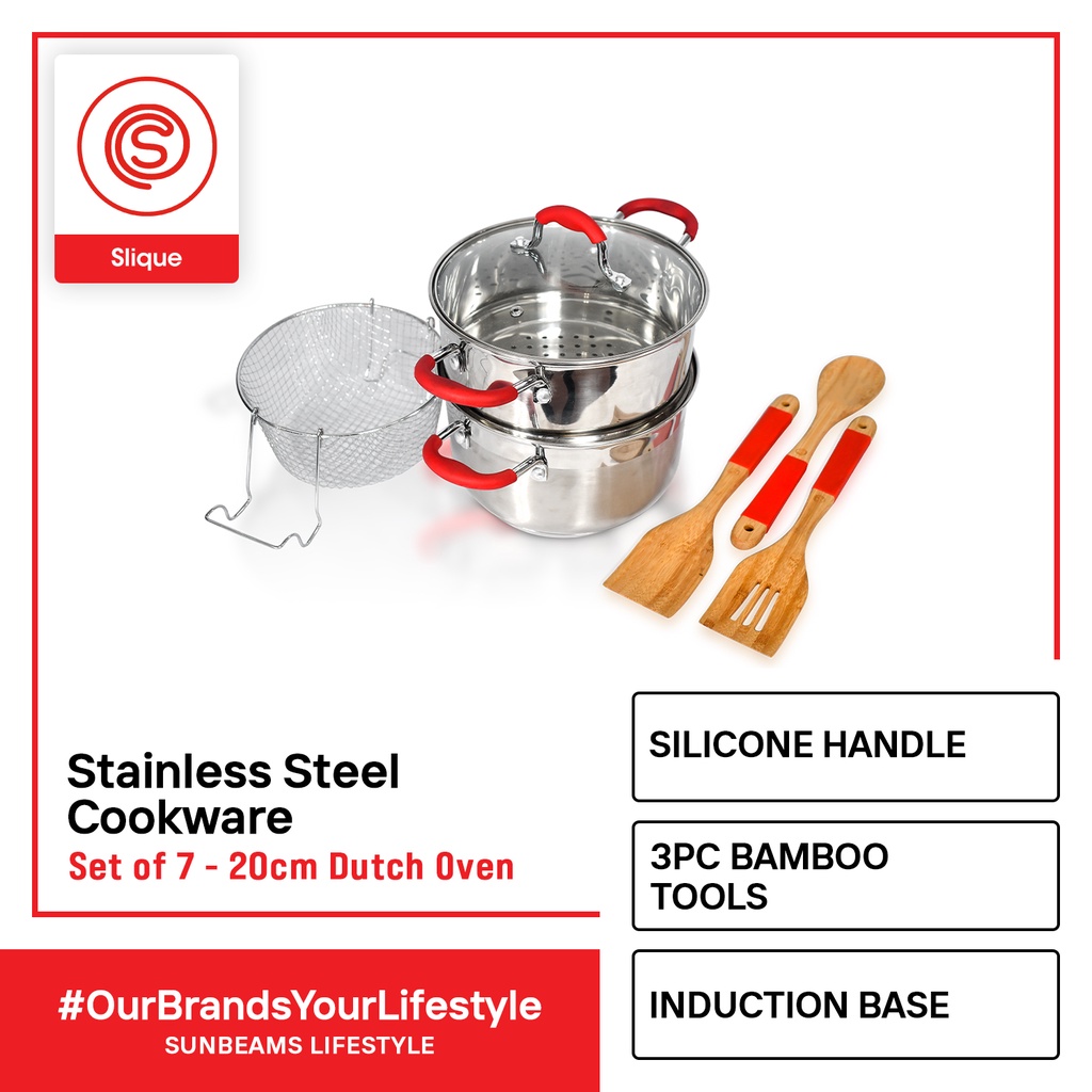 SLIQUE Master Cook Collection Stainless Steel Pots & Pans | Cookware ...