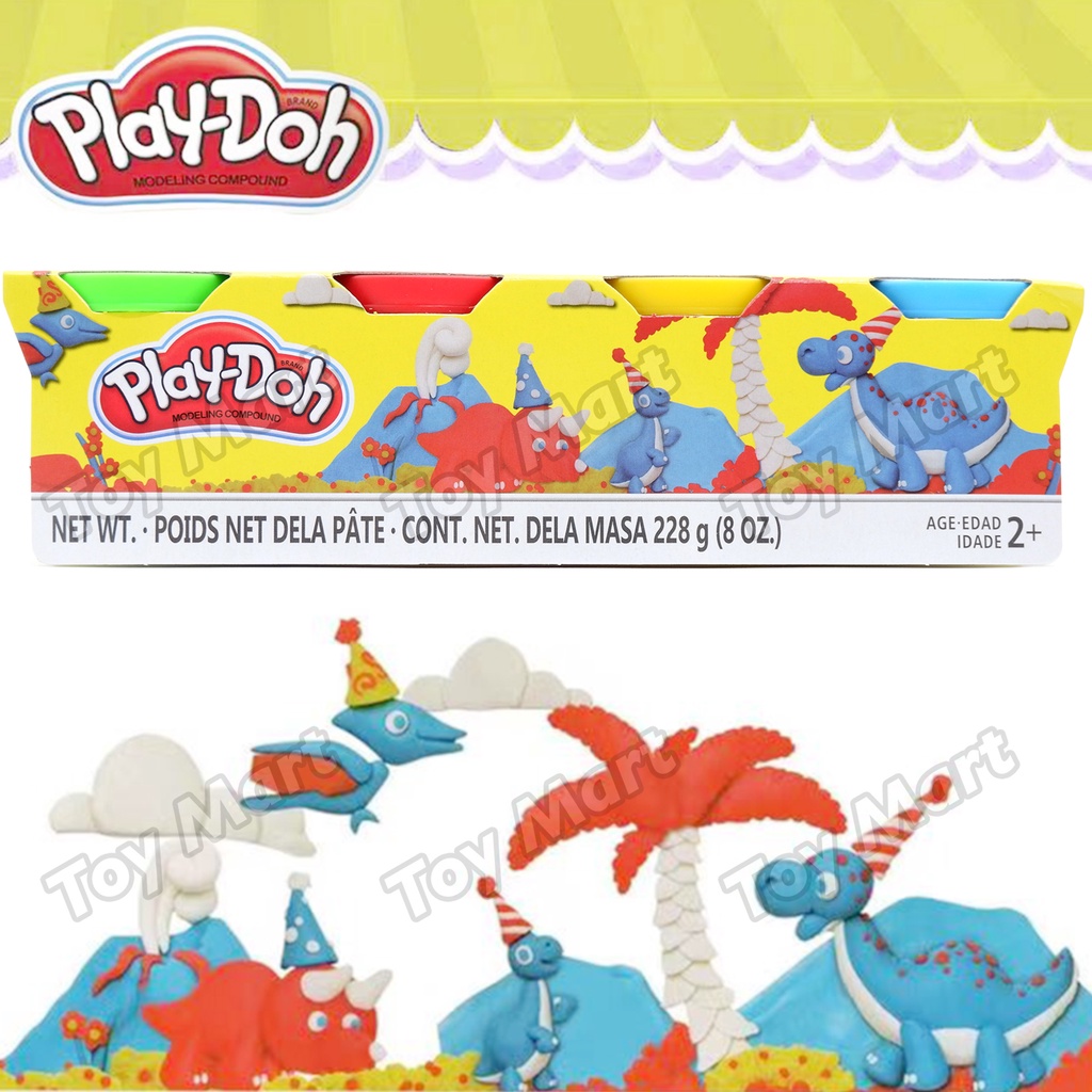 Play-Doh Clay 4pcs Amazing Starter Pack 8oz 228g Dinosaur Assorted ...