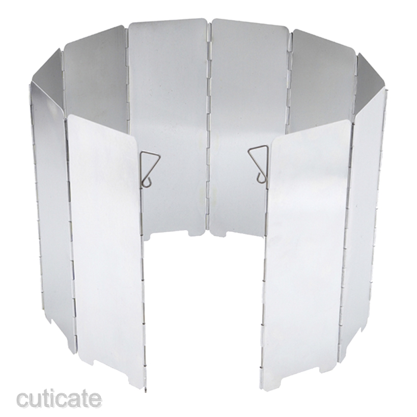 10 Plate for Camping Gas Cooker Wind Protection Screen Outdoor Foldable ...
