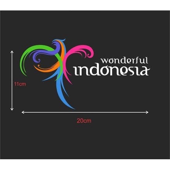 Cutting sticker Car Wonderful Indonesia/Pesona Indonesia Color 20cm x ...