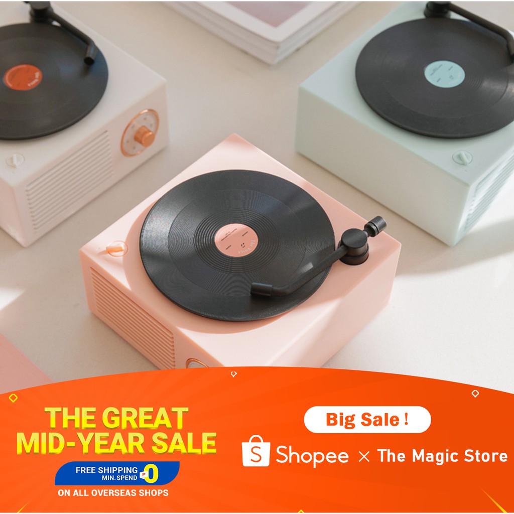 Creative Retro Speakers Bluetooth Gramophone Vinyl Record Player ...