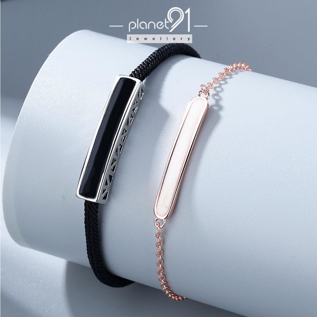 Heart and Soul Stainless Drip Glue Woven Couple Bracelets Nomination ...