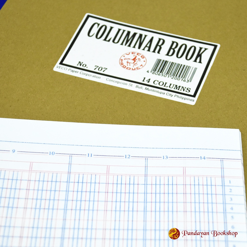 Veco Columnar Book (No. 707/ 727/ 747 3, 4, 5, 6, 8, 10, 12, 14, 20, 24 ...