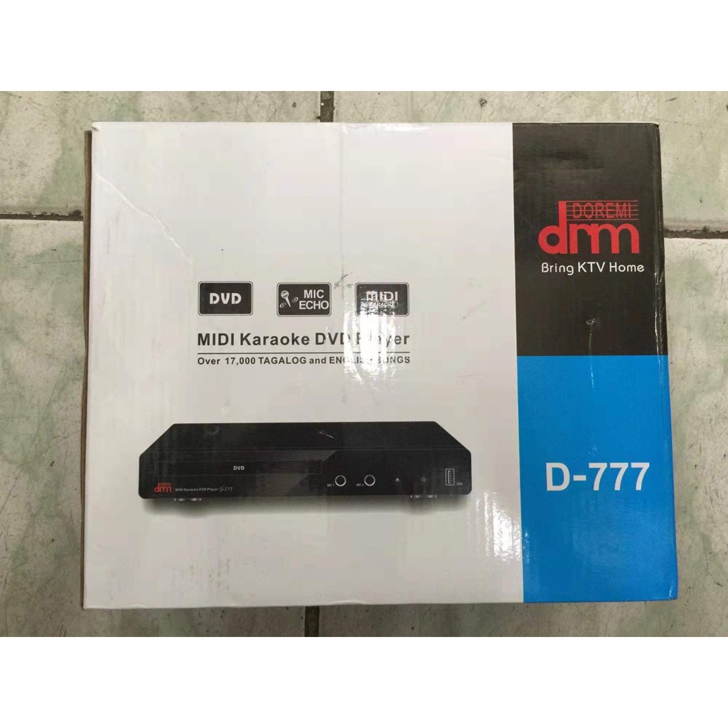 D-777 Doremi Midi Karaoke DVD Player w/ Over 20,000 Tagalong and English Songs (Free Microphone ...