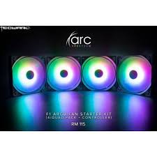 TECWARE ARC SPECTRUM F1 ARGB QUAD FAN STARTER KIT # 4 FAN w/HUB ...