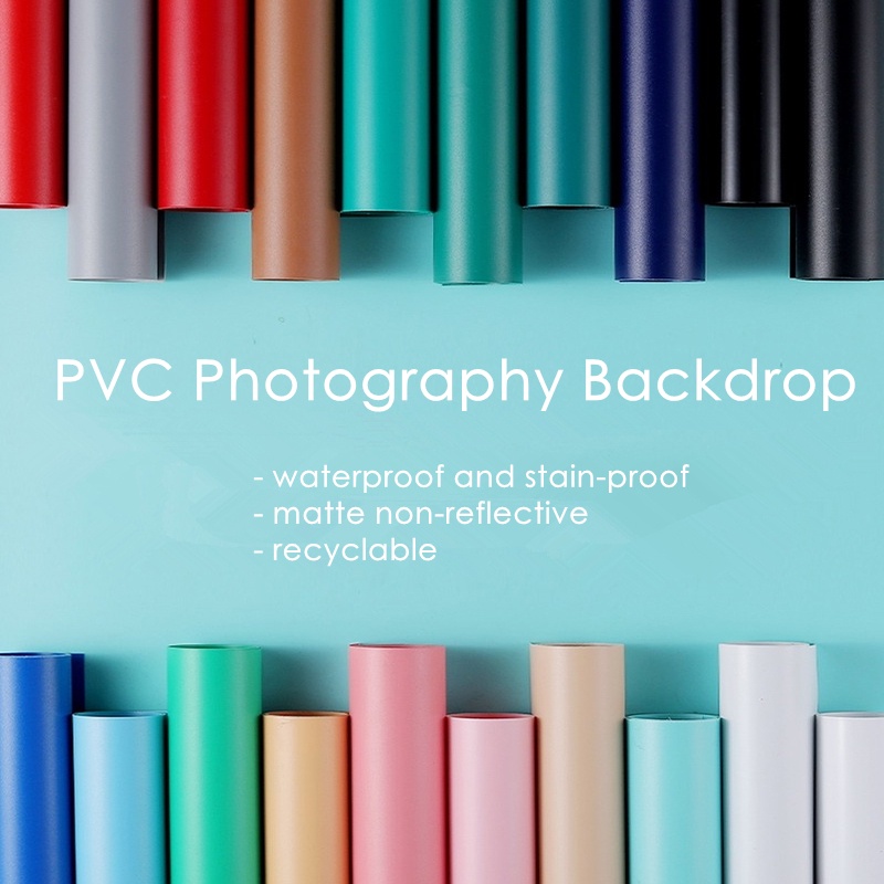 50X100CM Frosted Waterproof Morandi Photography Photo PVC Background Paper Solid Color Small ...