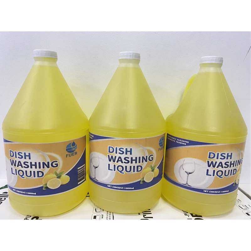 Fuer Mighty Clean Lemon Dish washing Liquid 1 Gallon / Hand soap 500ml ...