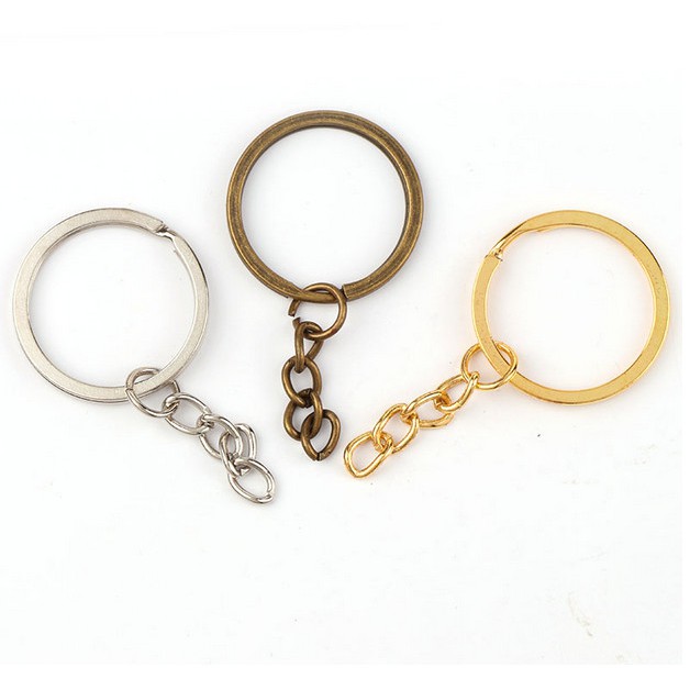 10pcs 28mm Keyring Key Chain Short Chain Split Ring Key Rings DIY Key ...