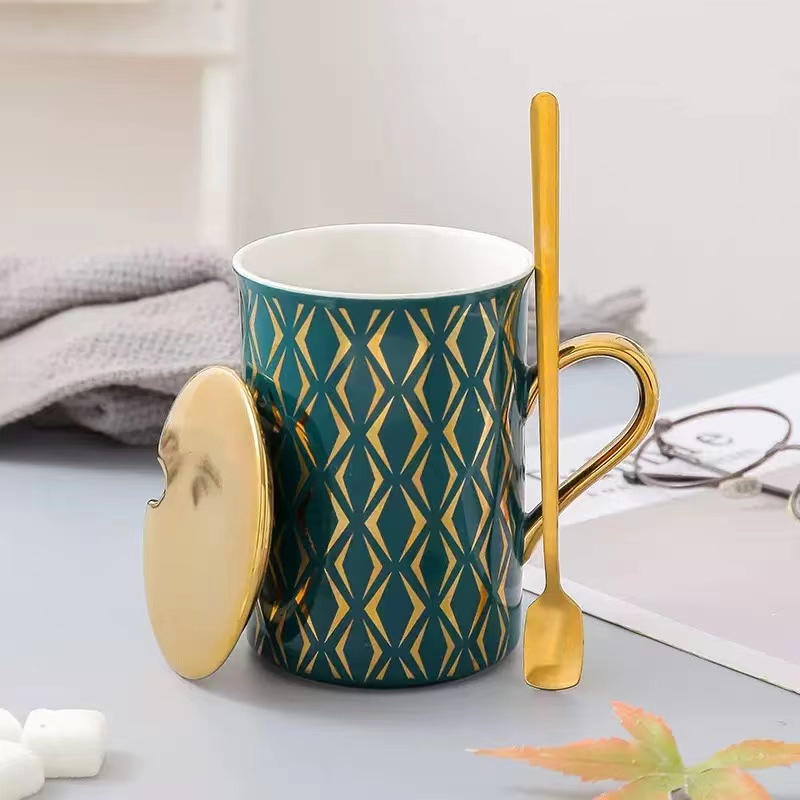 Elegant Minimalistic Gold Geometric Cups Mugs | Shopee Philippines
