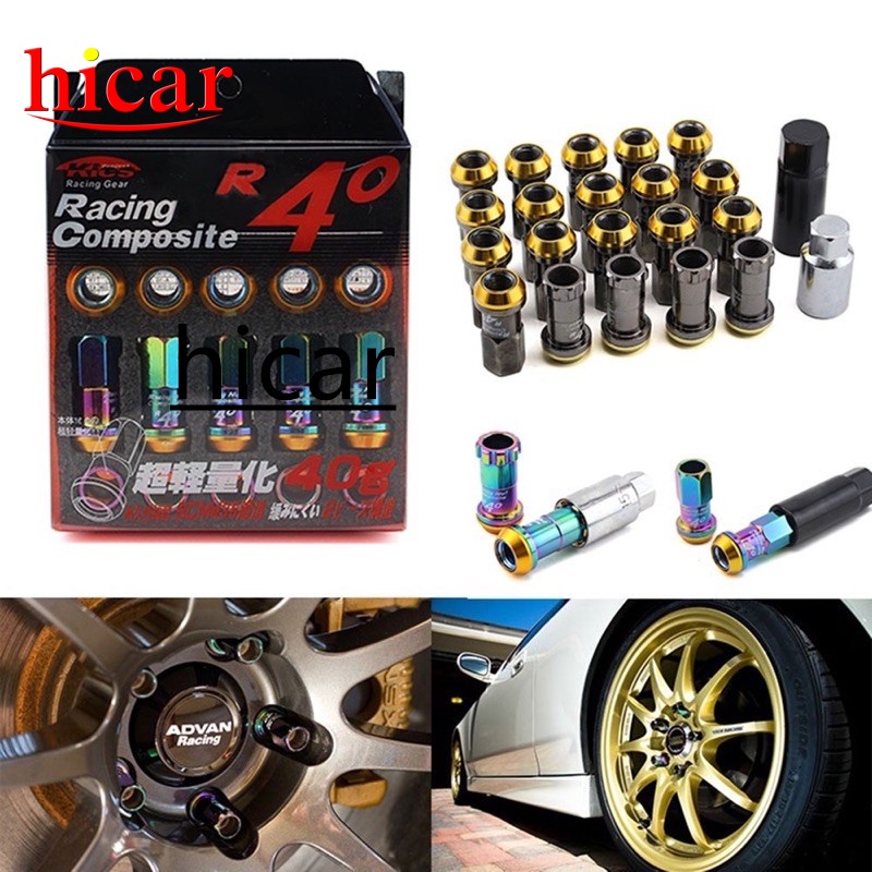 20pcs R40 wheel lock nut tayar nut tyre tire nut lug nut steel besi ...