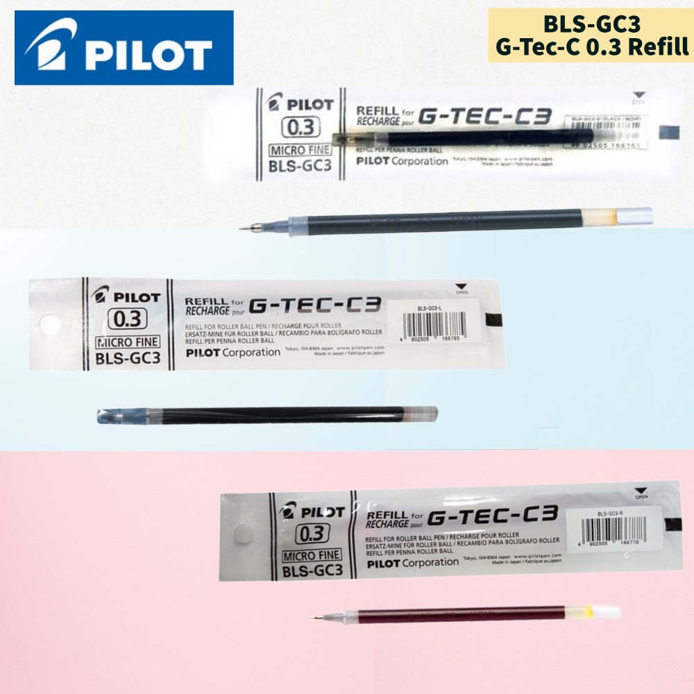 Pilot G-Tec Refill | 0.3mm | 0.4mm | BLS-GC3 | BLS-GC4 | Gtec | Gtech ...