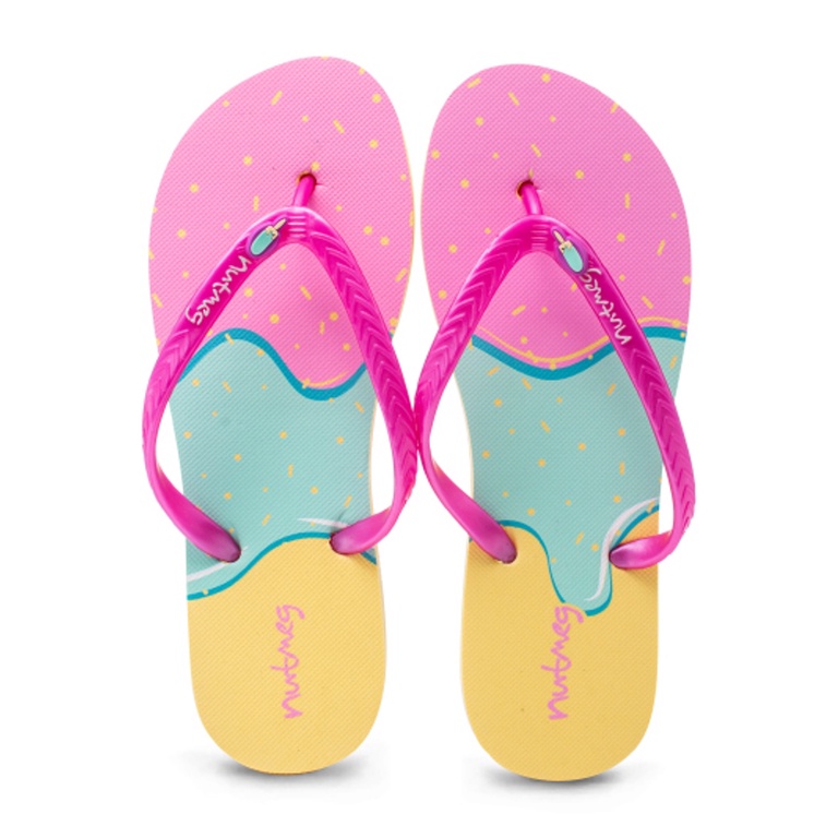 Nutmeg Flip flops for Ladies - Ice Drip Eggnog | Shopee Philippines