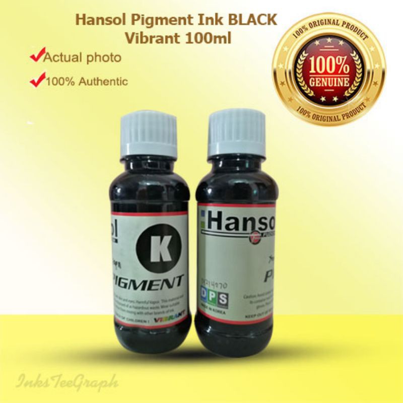 Hansol Pigment Ink BLACK Vibrant 100ml | Shopee Philippines
