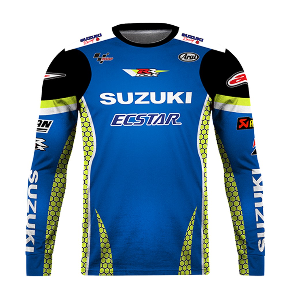 2022 suzuki full ecstar sublimation dry-fit motorcycle jersey | Shopee ...