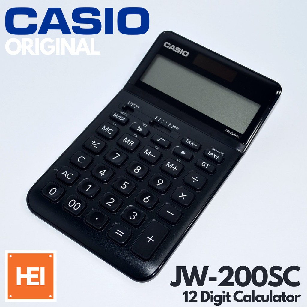 CASIO 12-Digit Calculator w/ Solar JW-200SC ORIGINAL | Shopee Philippines