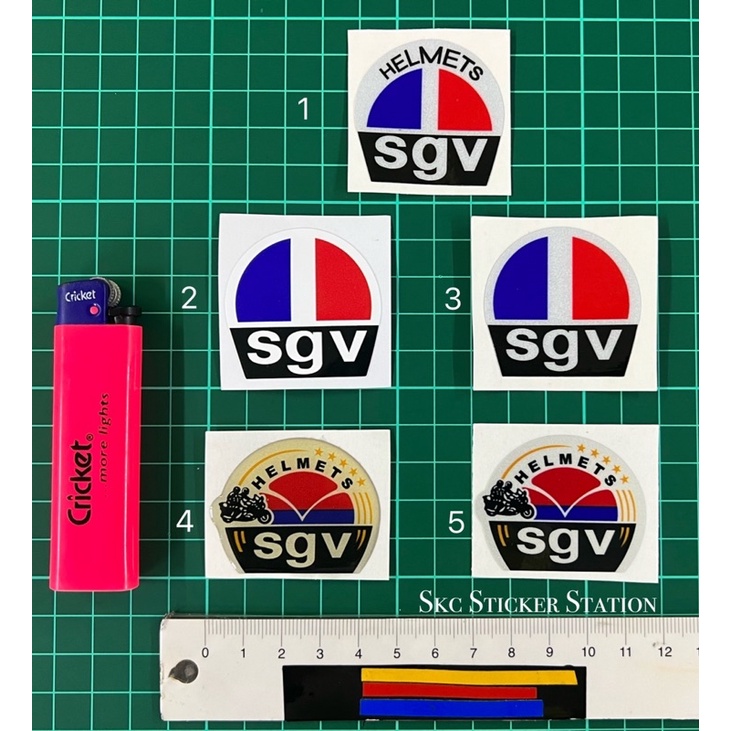 SGV Helmet Logo Sticker Epoxy & Reflective & Non Reflective sgv ...