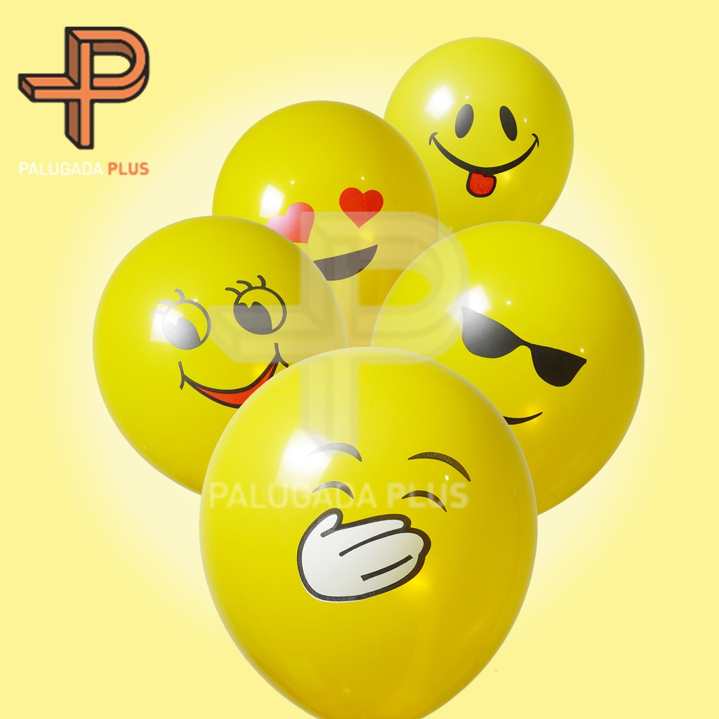 Emoji Motif Latex Balloons 12"(12 inch) CONTENTS: 10pcs/pack, Emoticon ...