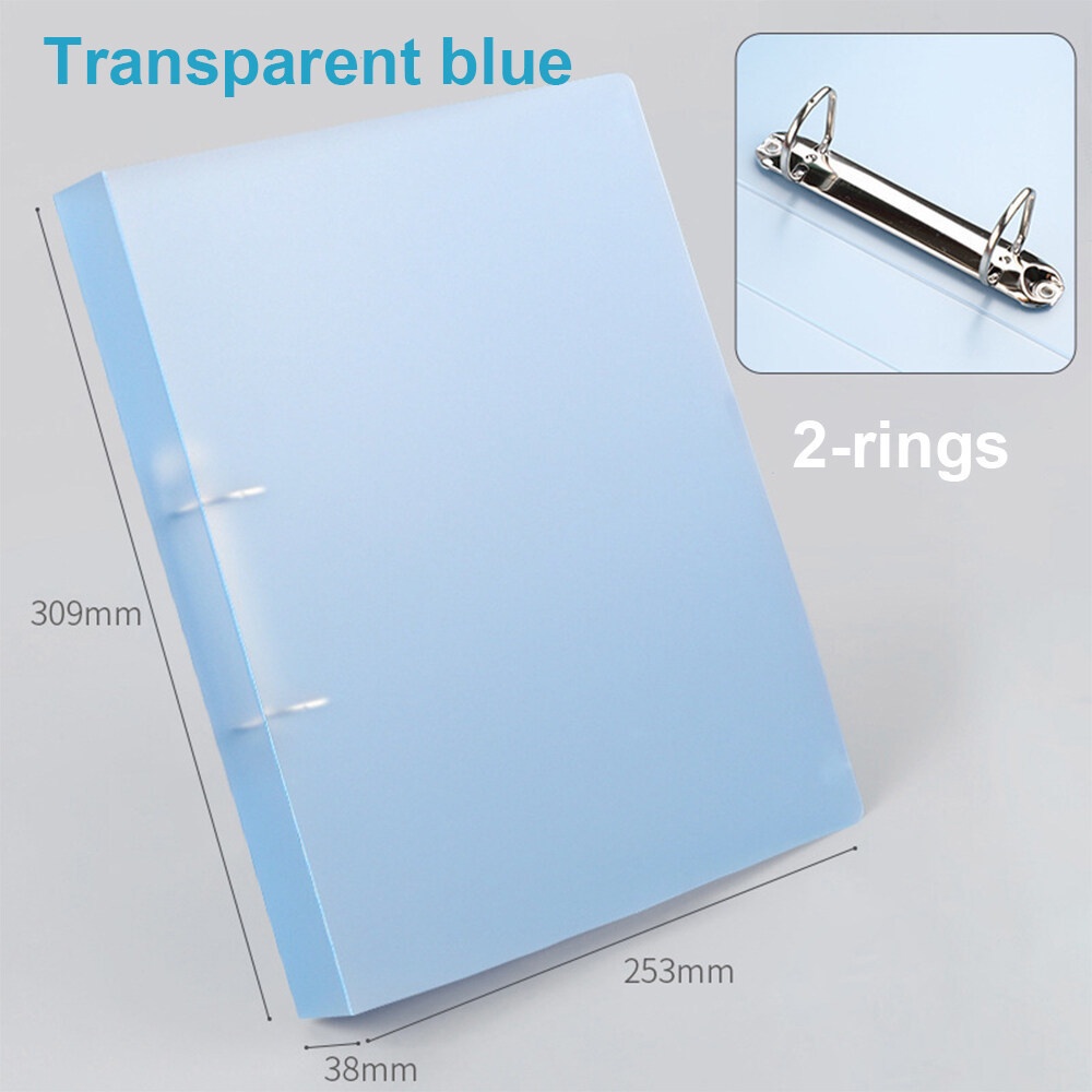 A4 2 4 D-Ring Binder Organizer Clear Folder Documents Transparency ...