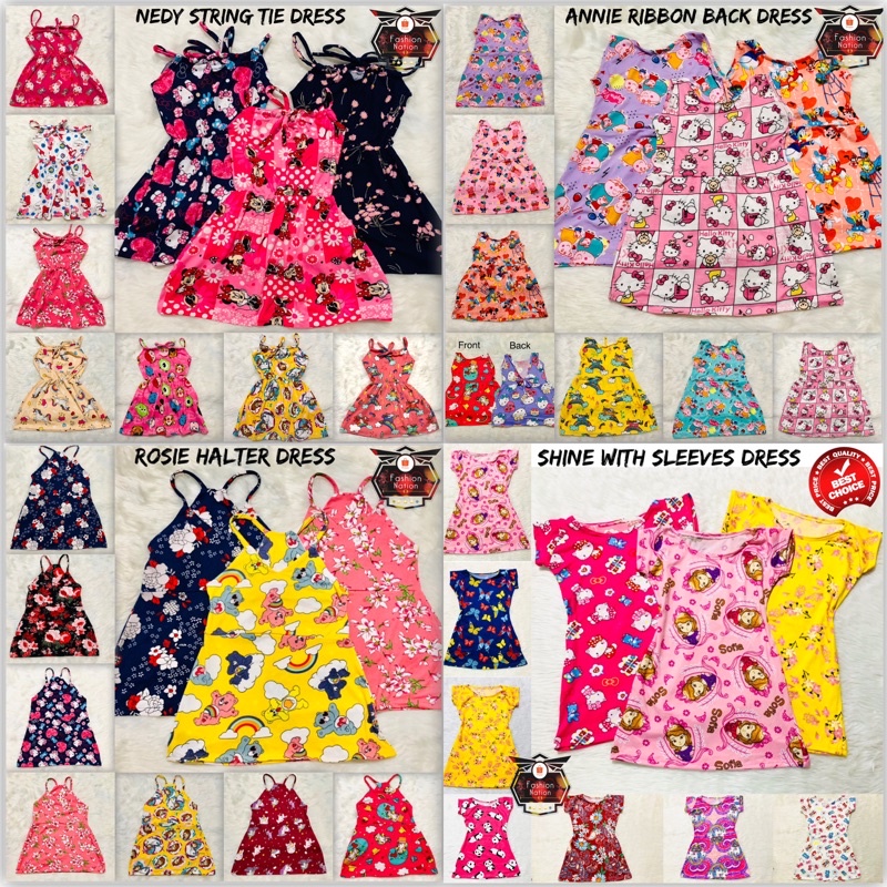 Kids Dress OOTD String Halter Backless Sleeves 0-2y/o. Baby Turban ...