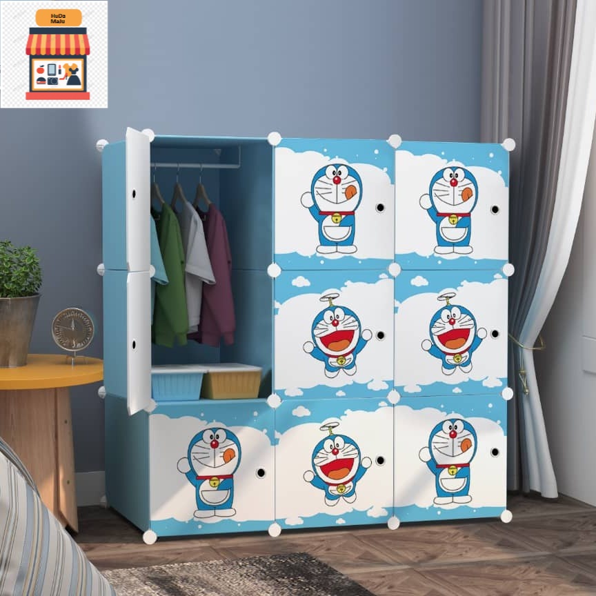 New Doraemon 9 cube DIY Multipurpose Wardrobe Cabinet Storage Organizer ...