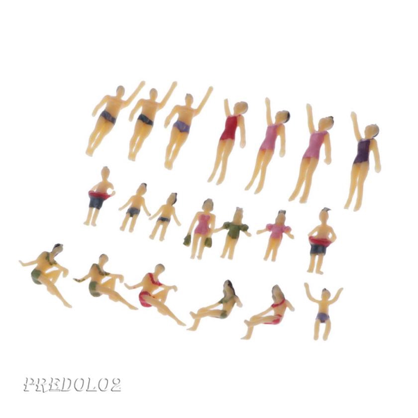 20pc 1:100 HO Scale People Mixed Figures Figure Miniature Model Supply ...